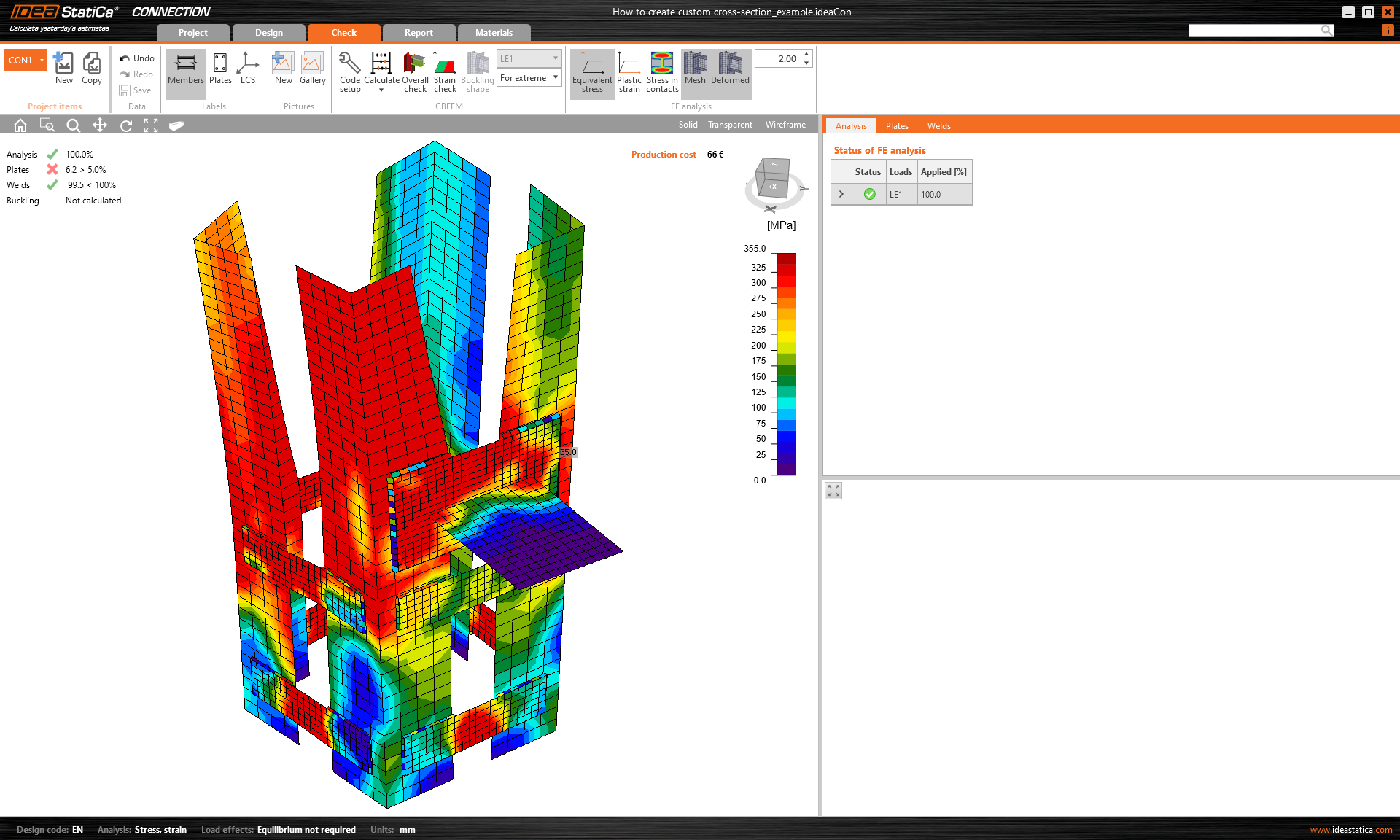 How to create and use a custom cross-section | IDEA StatiCa